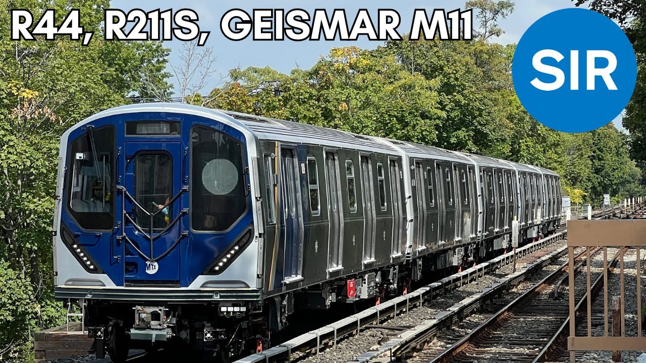 Staten Island Railway: R44 trains single track + New R211S Test Train ...