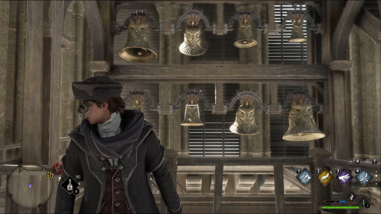 Hogwarts Legacy Bell Tower Puzzle Solve Easily - YouTube