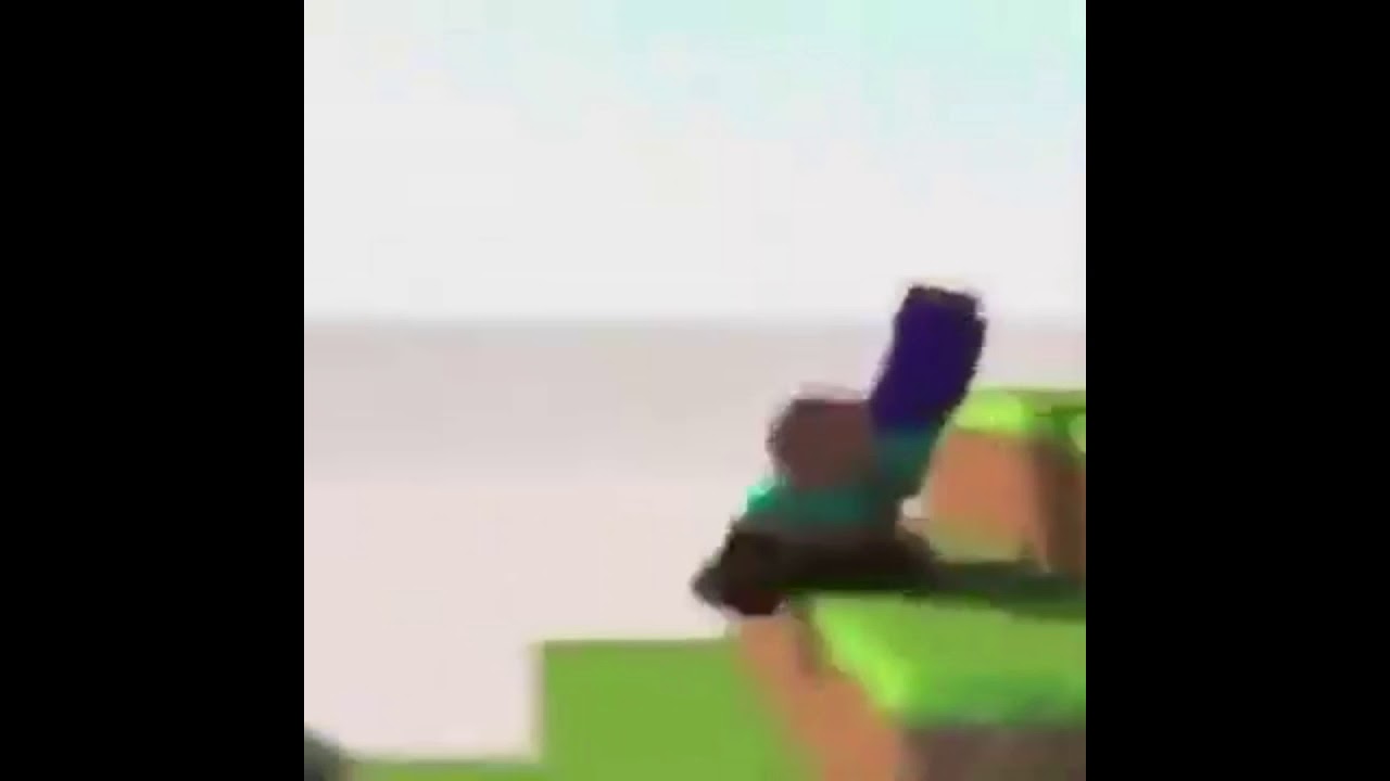 Minecraft Steve falling from the top meme - YouTube