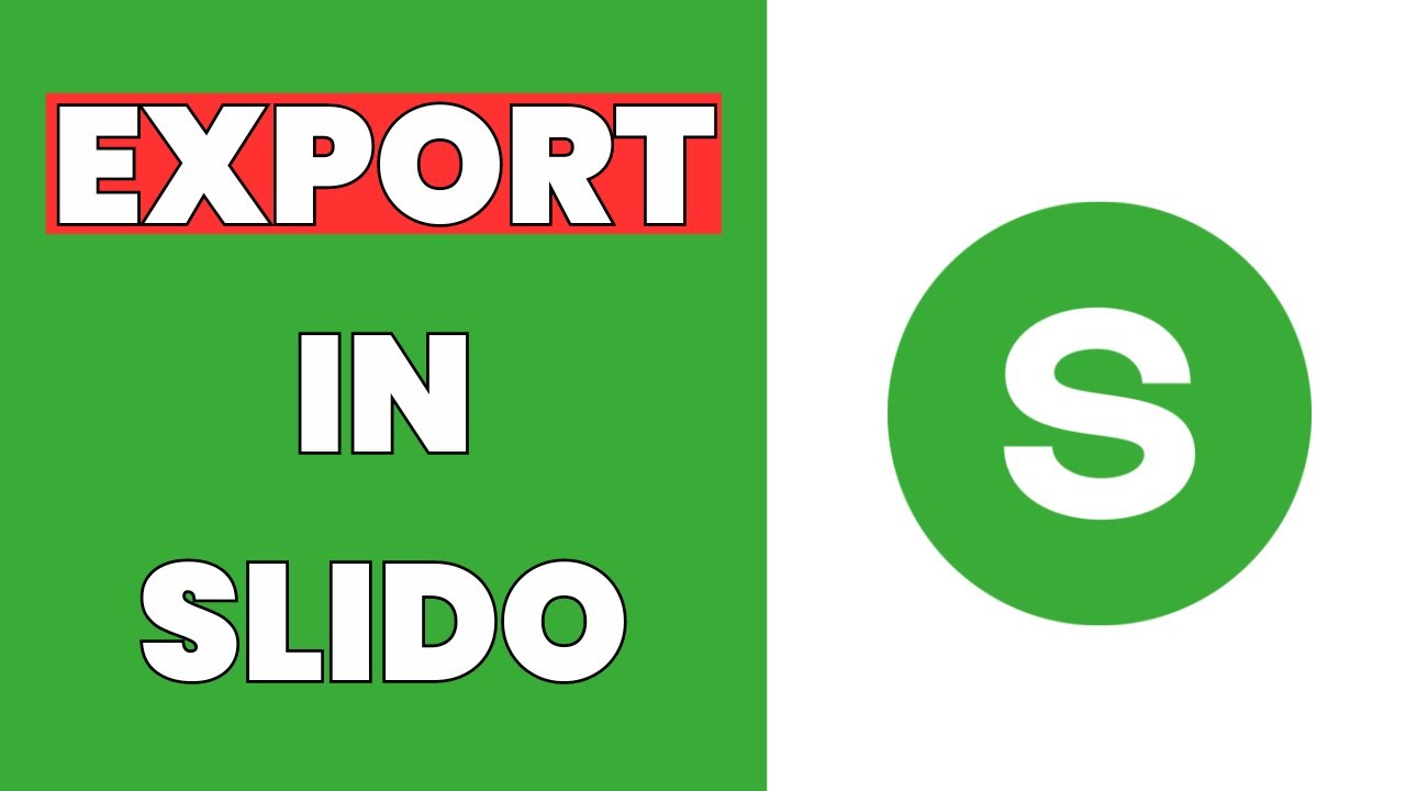 How To Export In Slido - YouTube