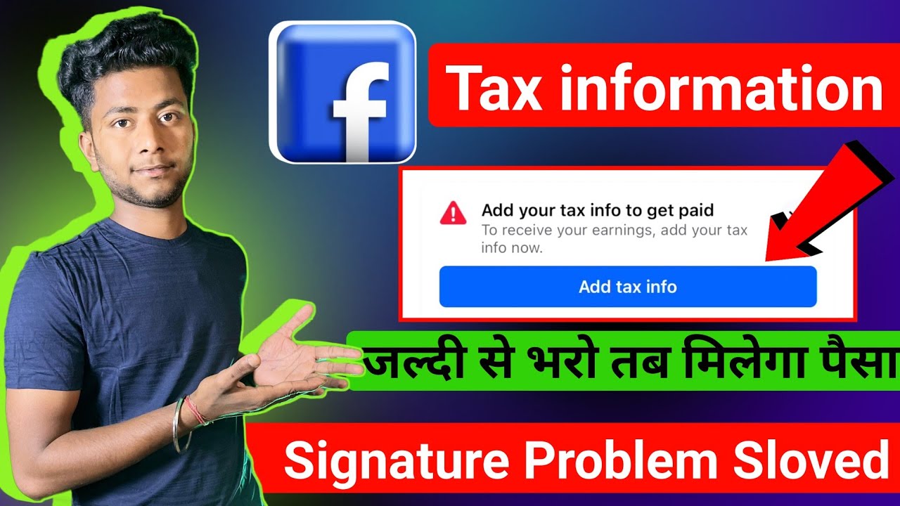 Facebook tax information kaise bhare |Facebook tax information kyaa hai ...