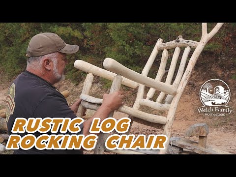 Rustic Log Rocking Chair (Part 1) - YouTube