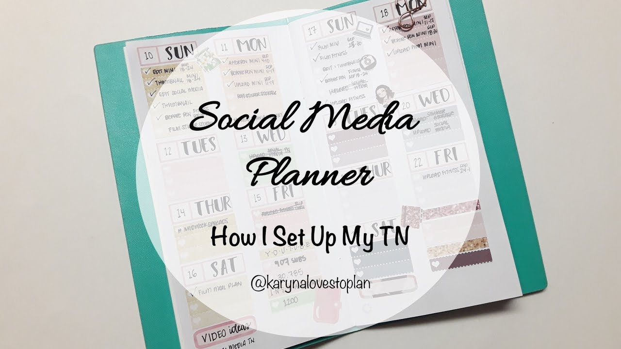 How I Set Up My Social Media Planner - YouTube