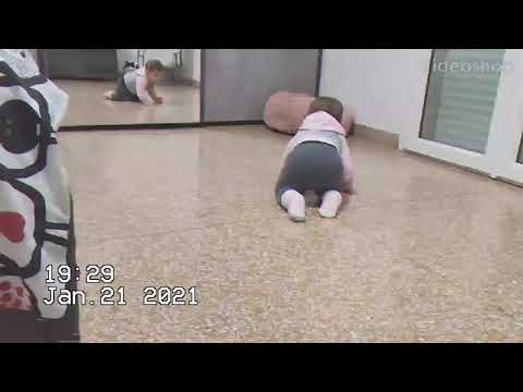 Cute Baby Kisses Herself in the Mirror | Funny Baby vid
