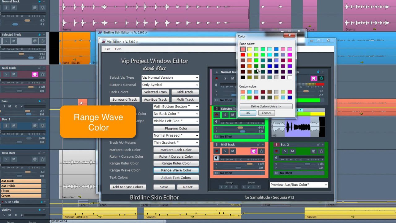 Birdline Skins VipEditor V5.6 (for Samplitude, Sequoia) - YouTube