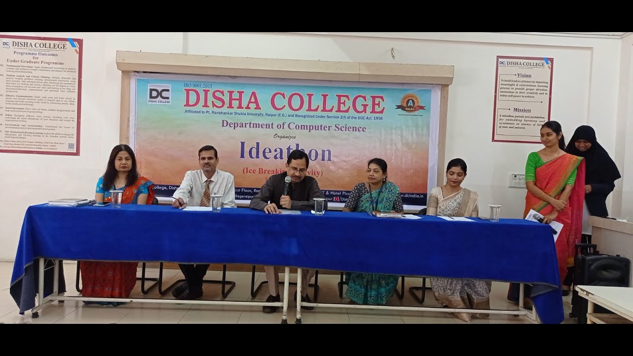 Disha College organized an Ice Breaking Activity " Ideathon " session ...