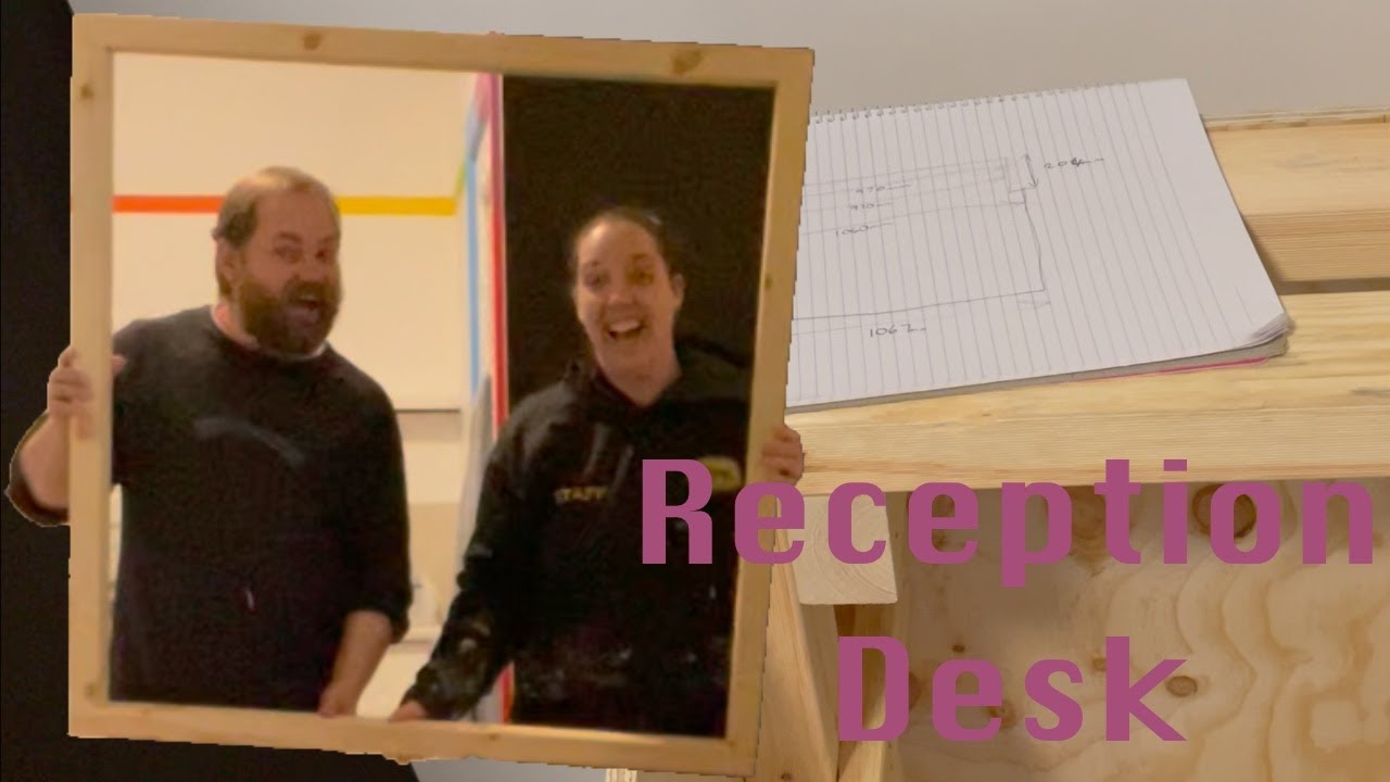 Building a custom reception desk - YouTube