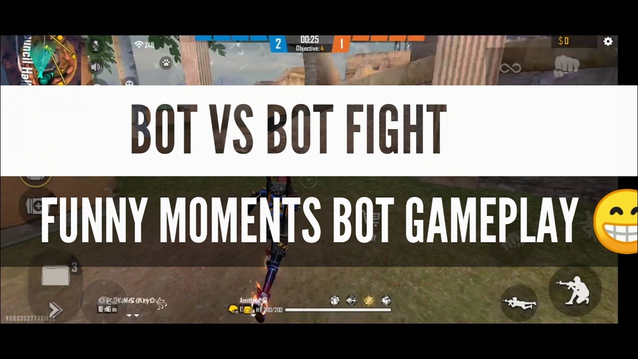 BOT VS BOT FIGHT 😁😁 FUNNY GAMEPLAY WITH SATYAA - YouTube