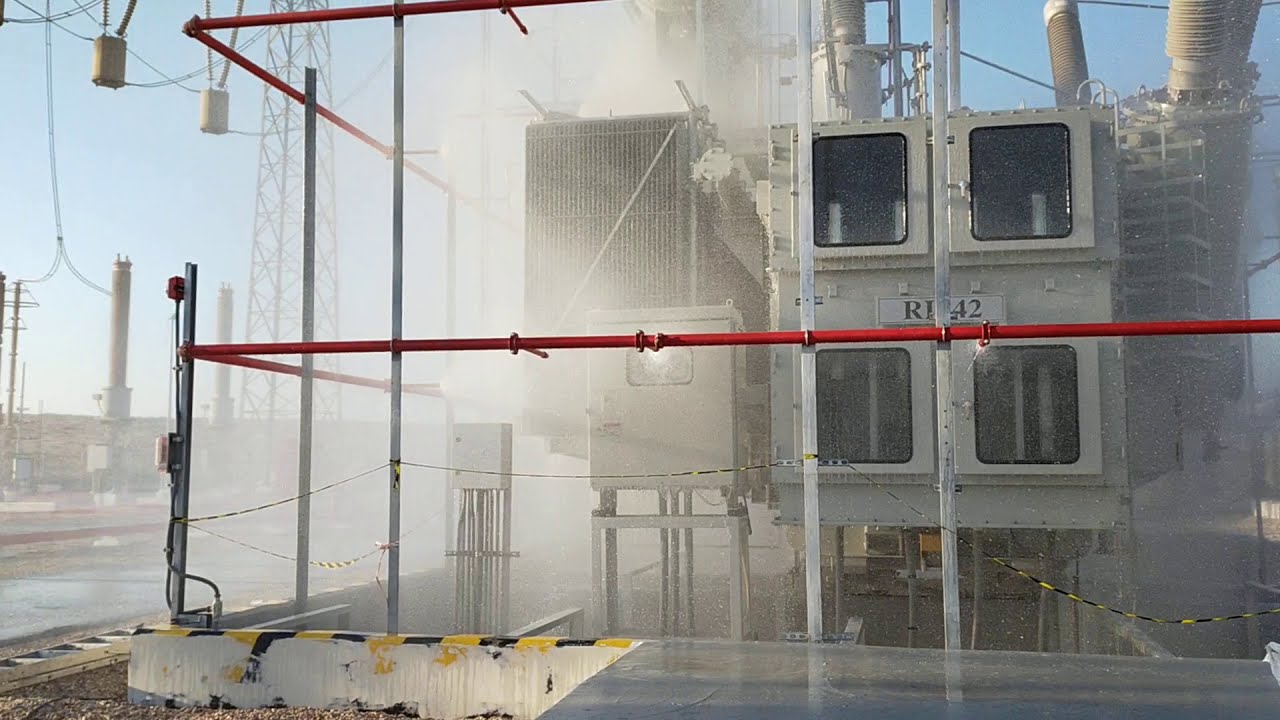 EST Fire alarm testing | Water spray test for Dammam substation ...
