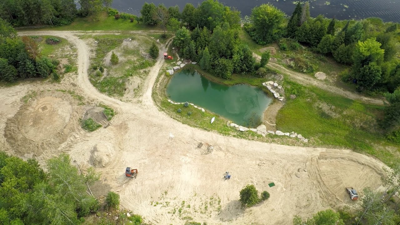 Shaping the Golf Green Subgrade and Fairway at the Backyard Golf Course ...