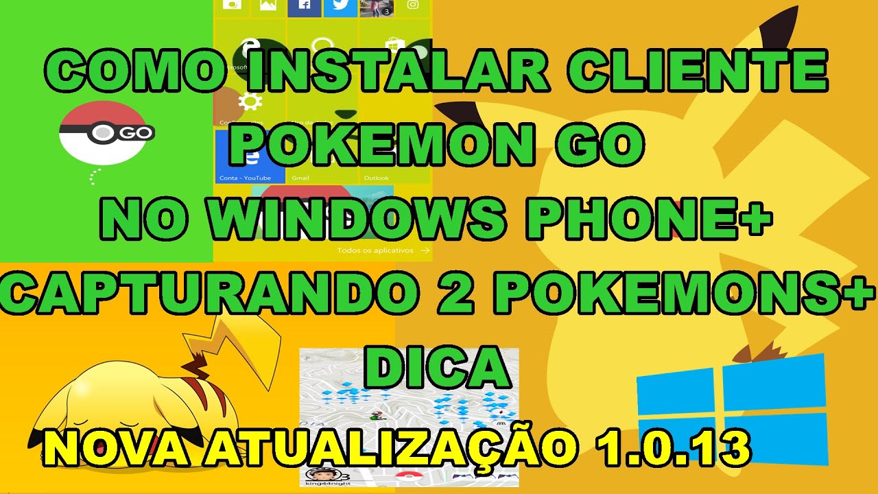 POKEMON GO WINDOWS PHONE ATUALIZADO+ CAPTURA DE 2 POKEMONS EM VÍDEO ...