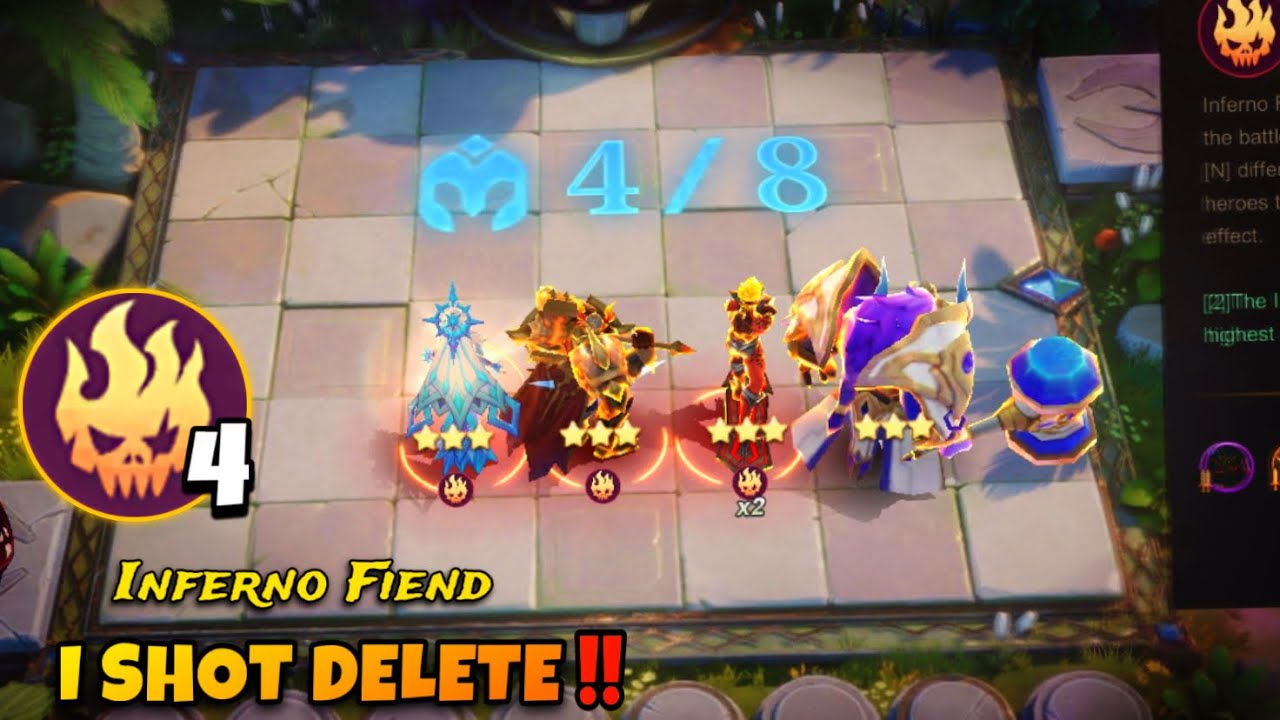 PERFECT GAMEPLAY, INFERNO FIEND TRICK | THARZ SKILL 3‼️ MAGIC CHESS ...