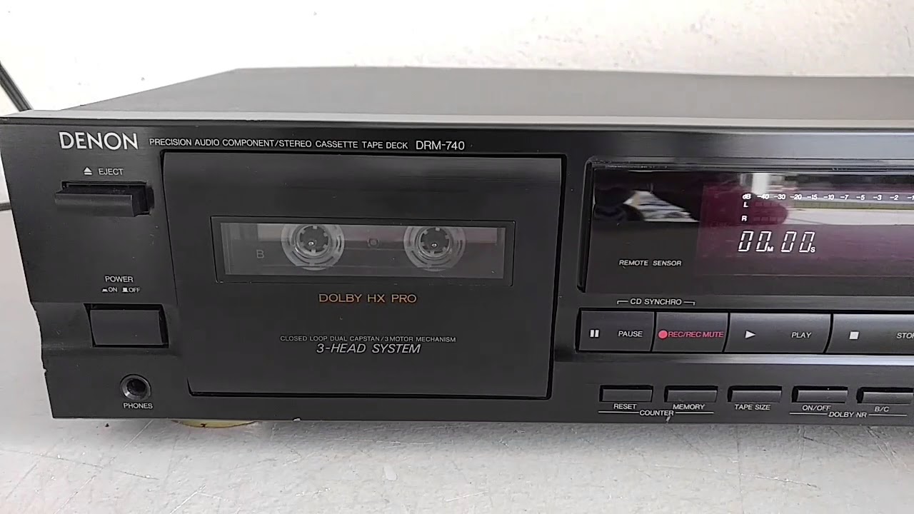 High End Denon DRA-750 3-Head Cassette Deck (recording) - YouTube