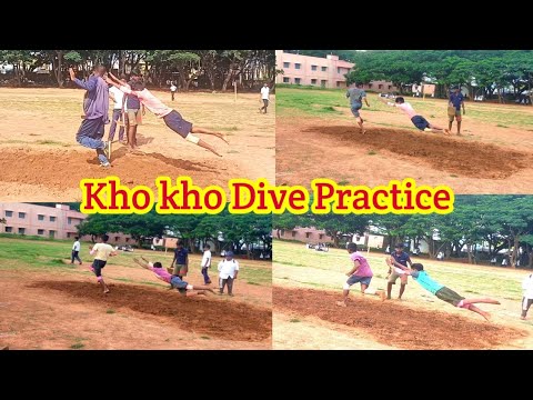 Kho Kho Diving techniques || Kho Kho Dive Skills || Kho kho Dive practice vlog || ismart Diganth ...