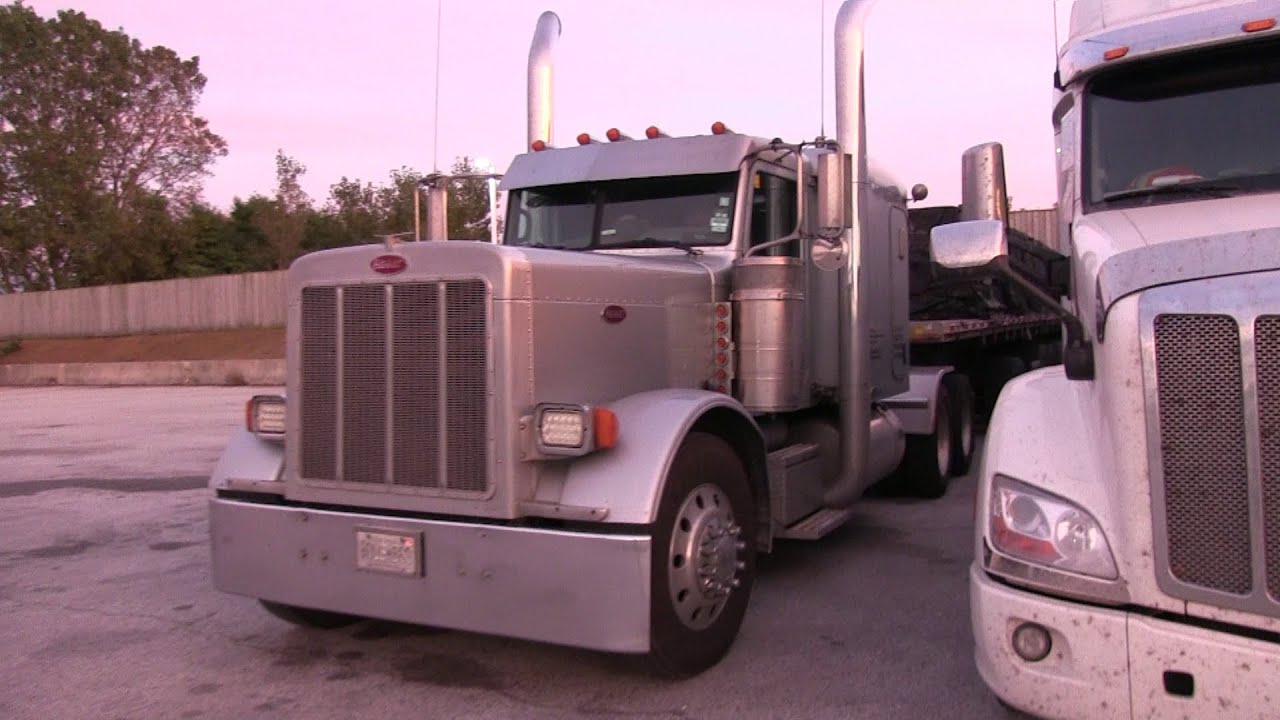 2006 Grey Peterbilt 379 At Truck Stop In Ontario - YouTube