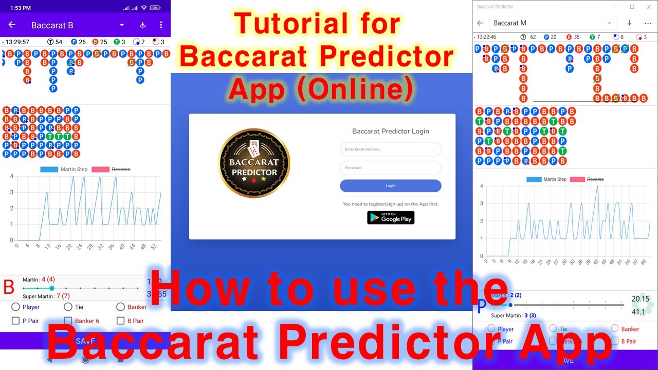 Tutorial for Baccarat Predictor App (Online) - YouTube