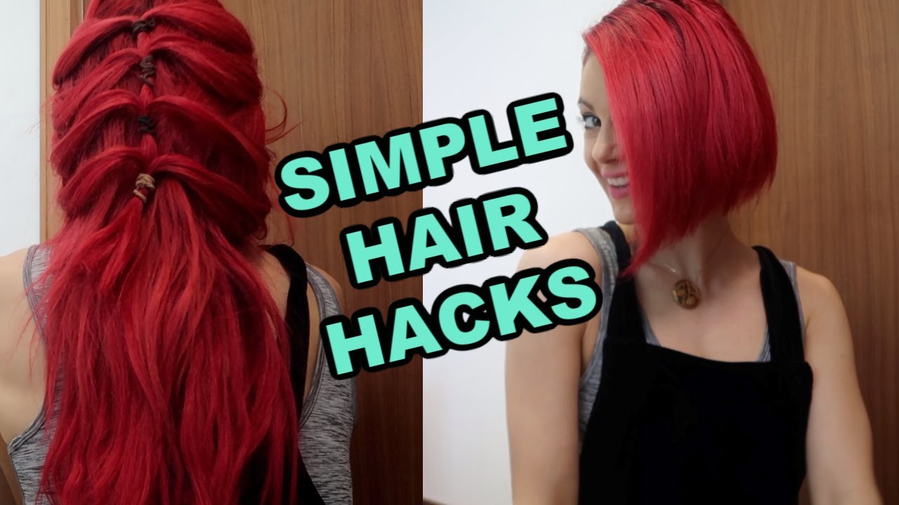 SIMPLE HAIR HACKS AND TRICKS! - YouTube