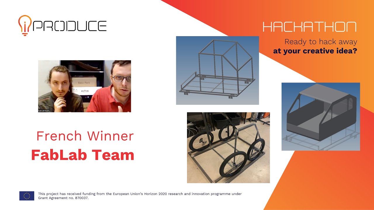 French winner of the iPRODUCE Hackathon - "FabLab" - YouTube