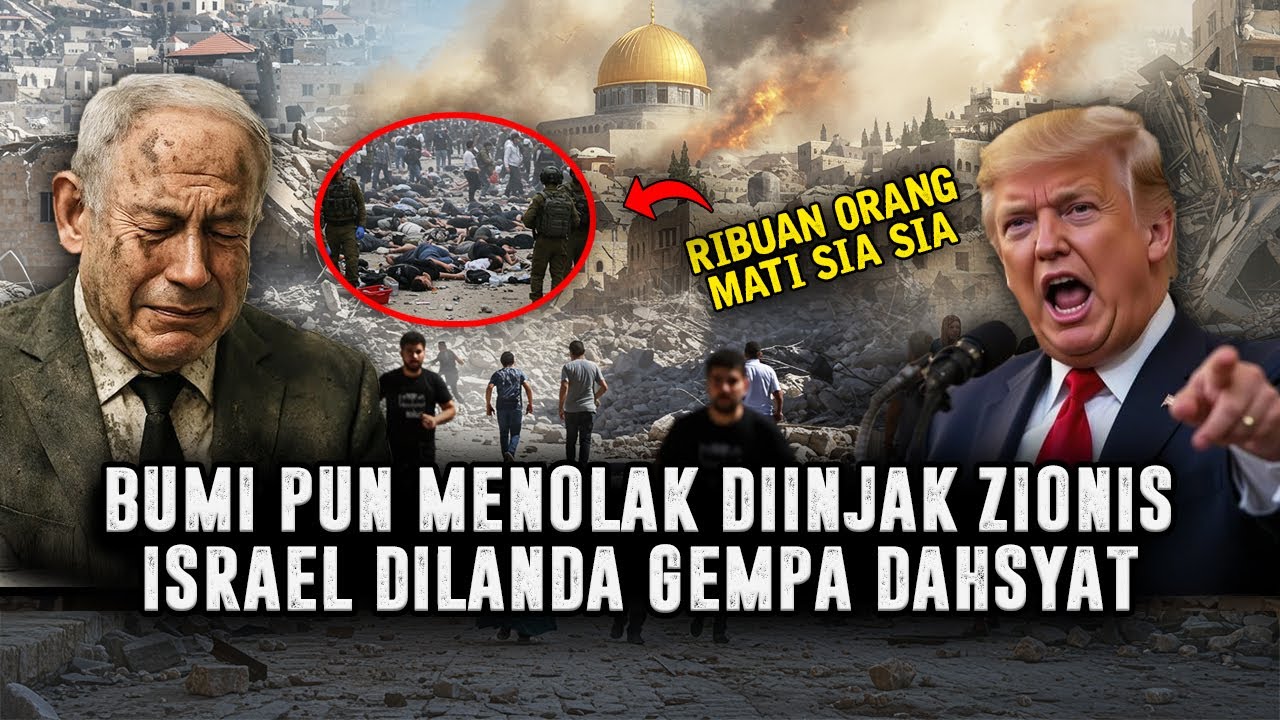 KARMA ISRAEL TERUS BERLANJUT Gempa Meratakan Bangunan Israel dgn Tanah ...