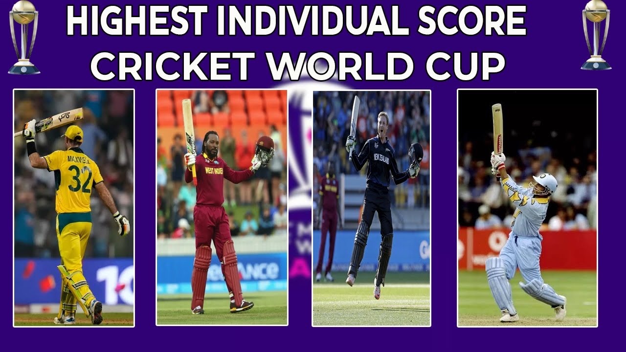 Highest individual score in cricket world cup|ODi wc history|Rowais ...