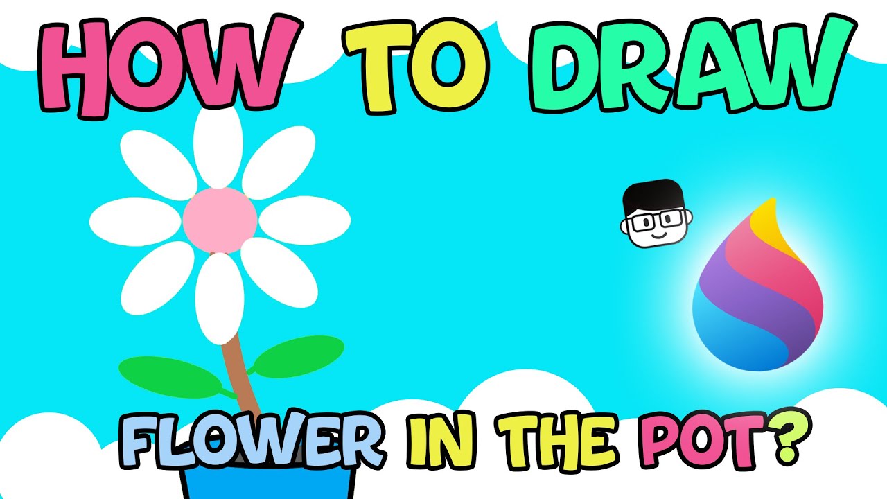How to draw a Flower in the Pot in Microsoft Paint 3D | Digital Art for ...