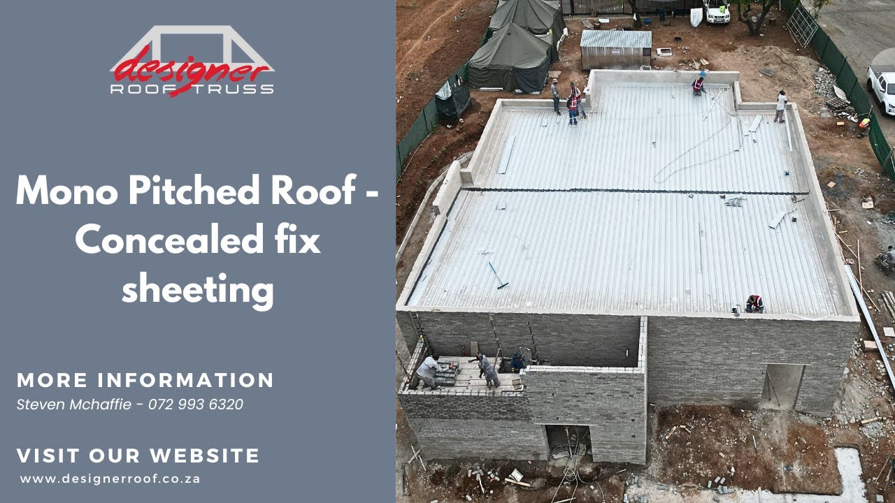 Mono Pitched Roof - Concealed Fix Sheeting - YouTube