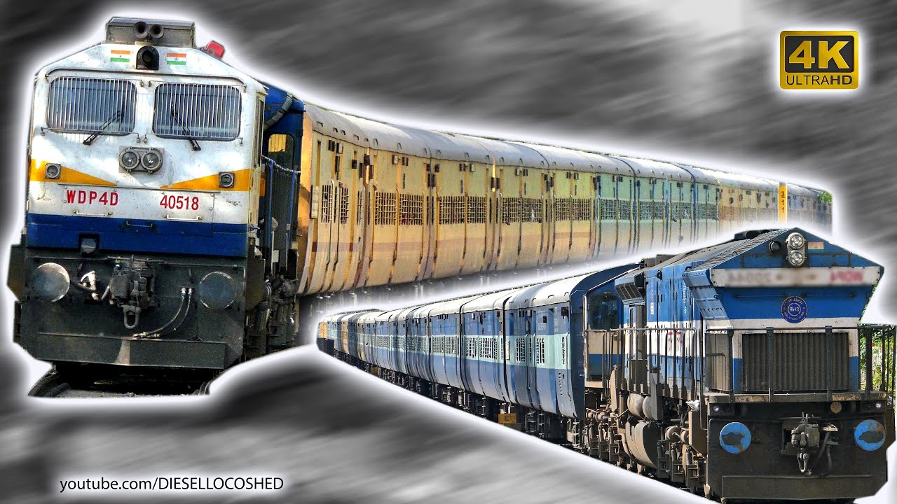 PUSH PULL Passenger and WDP 4D led Siddhaganga Express !! Diesel Loco ...