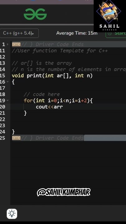 Print Alternate Elements of an Array 👨‍💻🤯|| Geeks for Geeks || #viral #trending #coding #gfg # ...