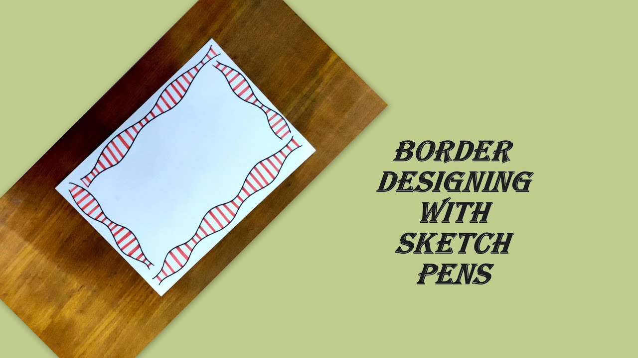 DIY/front page border design with SKETCH PENS/Border Design For Project ...