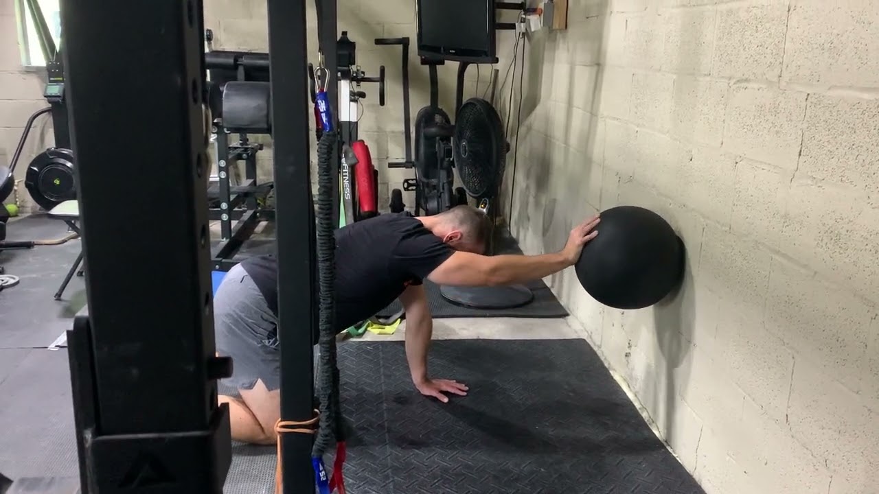 Quadruped Stability Ball Shoulder Circles - YouTube