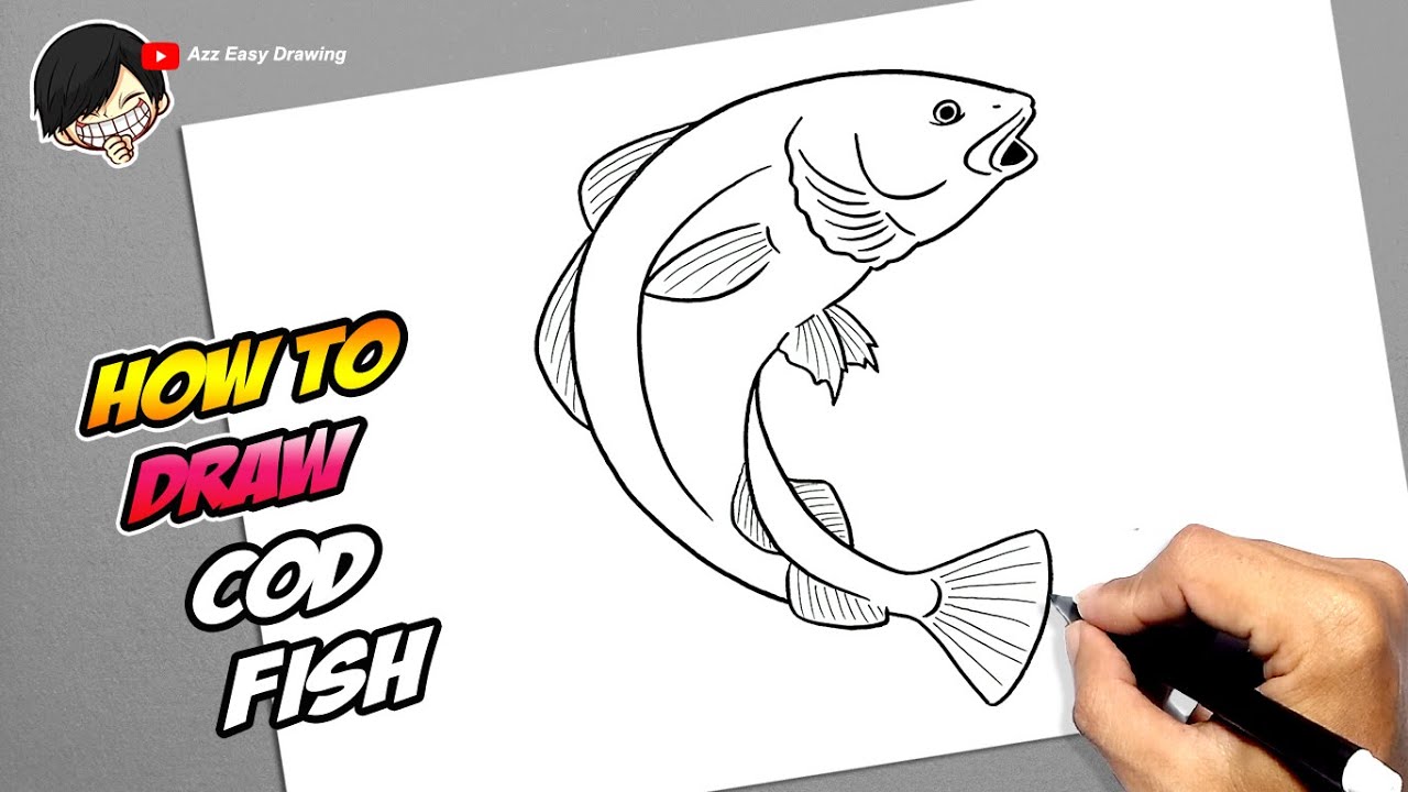 Cod Fish Drawing