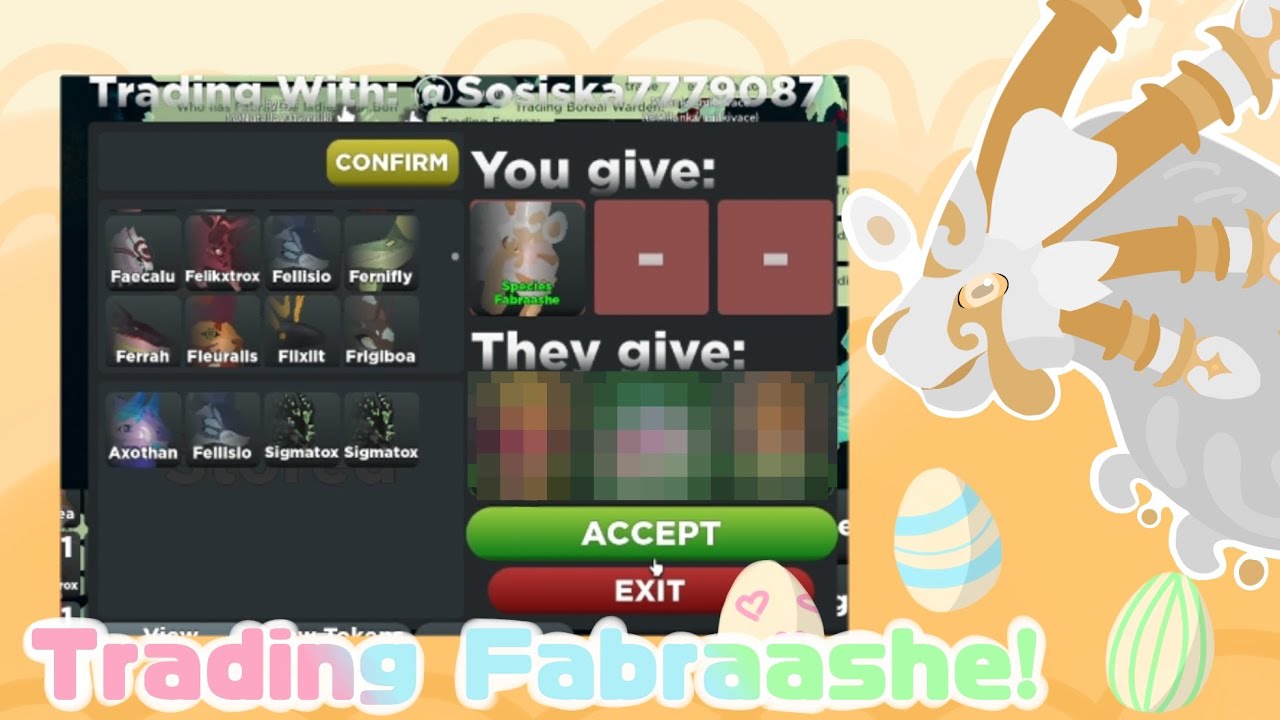 TRADING FABRAASHE!🐅🥚||Creatures of Sonaria - YouTube