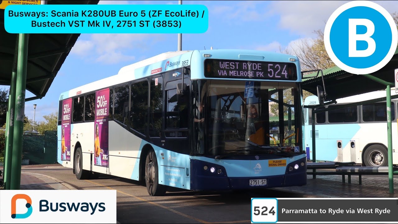 Busways: Scania K280UB Euro 5 (ZF EcoLife) / Bustech VST Mk IV, 2751 ST ...