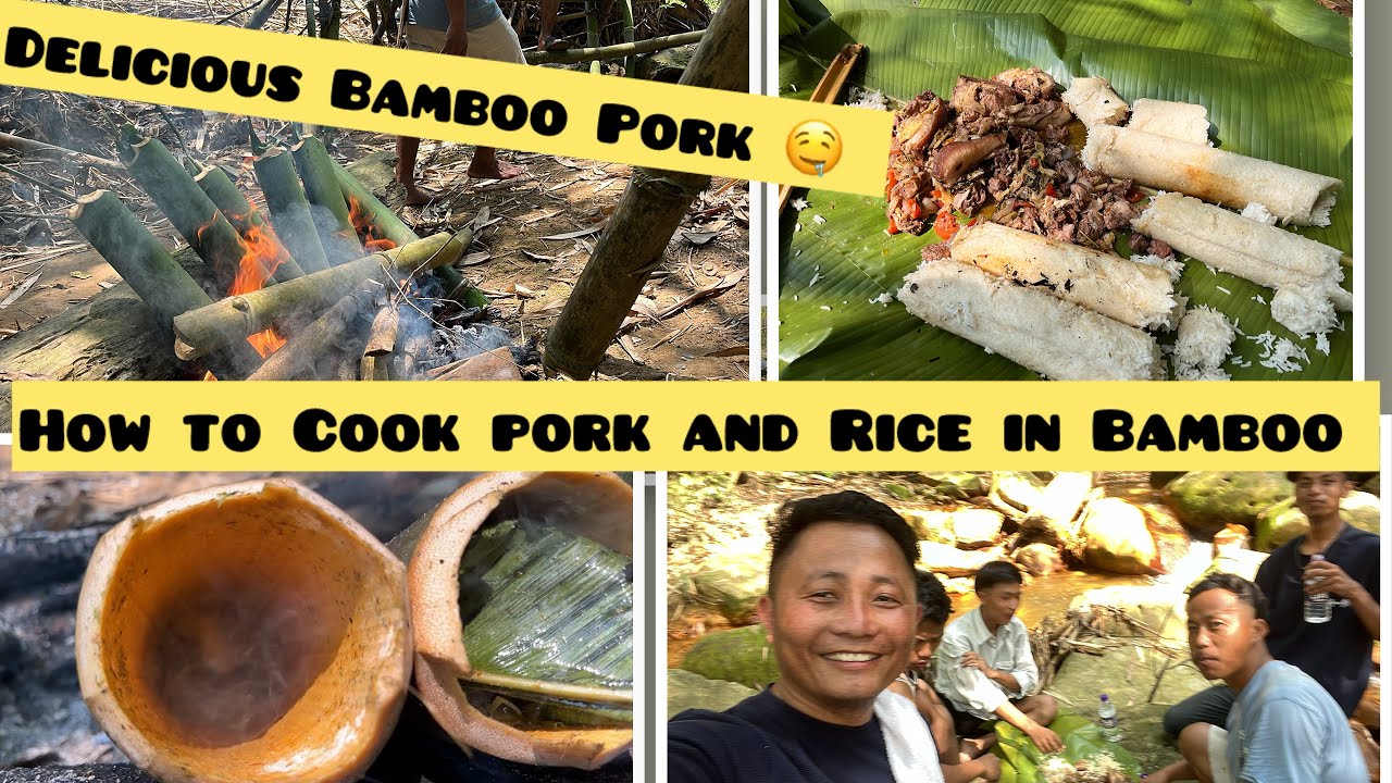BAMBOO PORK + BAMBOO SHOOTS + BAMBOO RICE + BAMBOO PLATES - YouTube