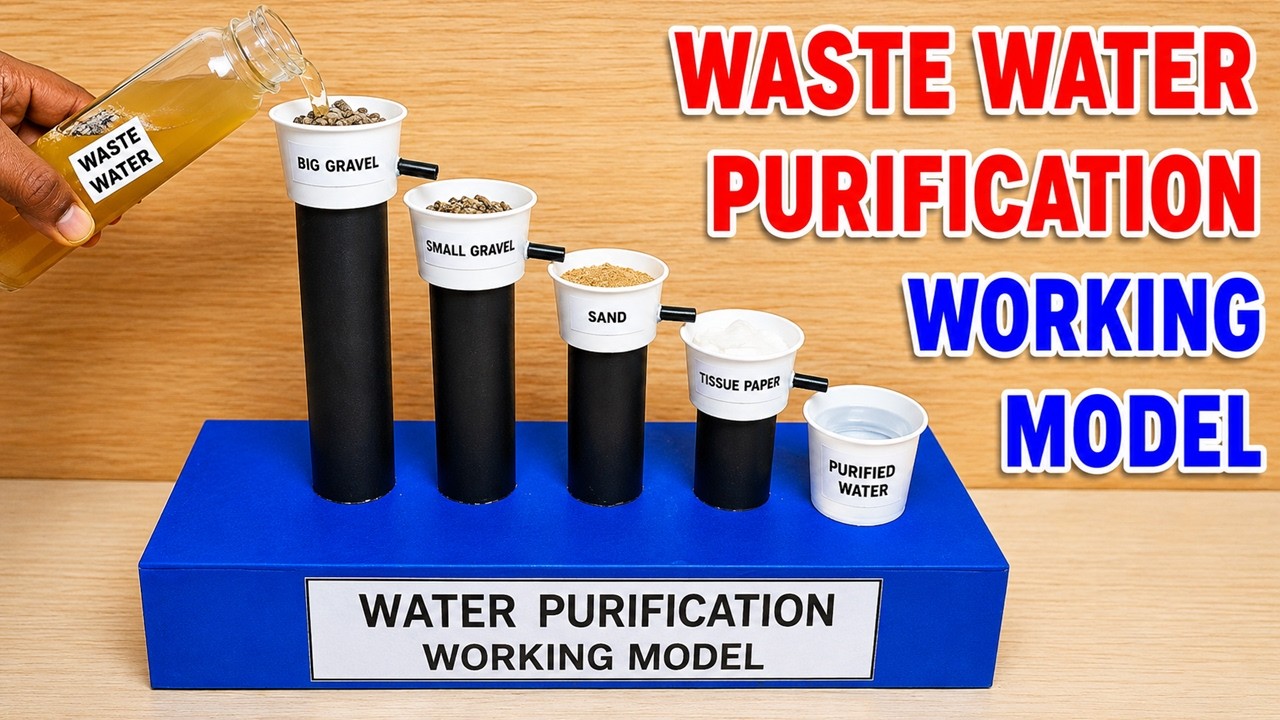 waste water purification working model - science project 2026 - gravel ...