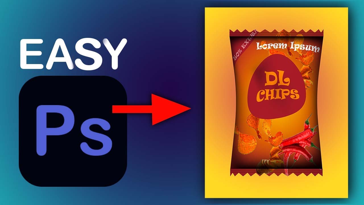 How To Chips Pack Mockup Design Photoshop Tutorial|s graphi BD - YouTube