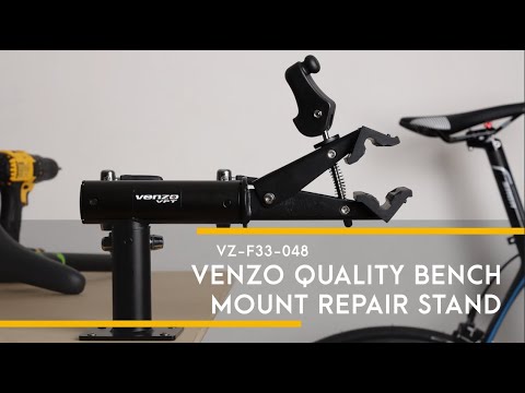 Venzo VZ-F33-048 Bicycle Bench Mount Clamp Repair Rack Stand - YouTube