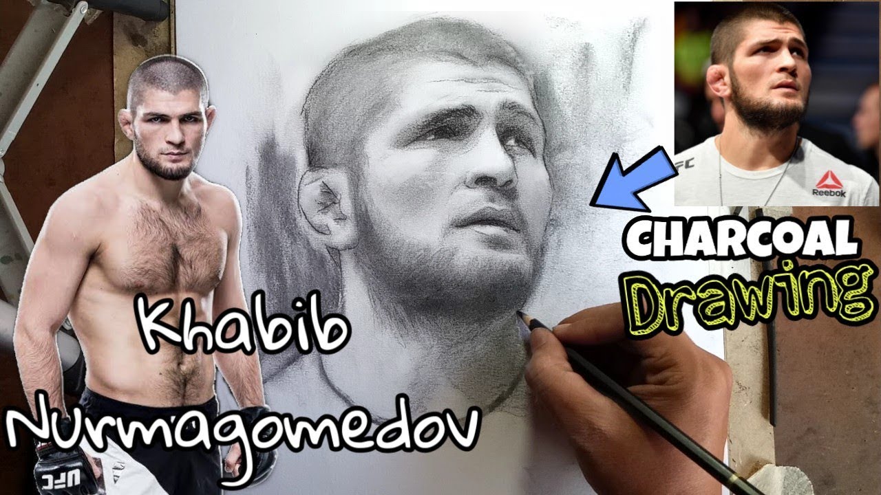 KHABIB NURMAGOMEDOV - Charcoal Drawing - YouTube
