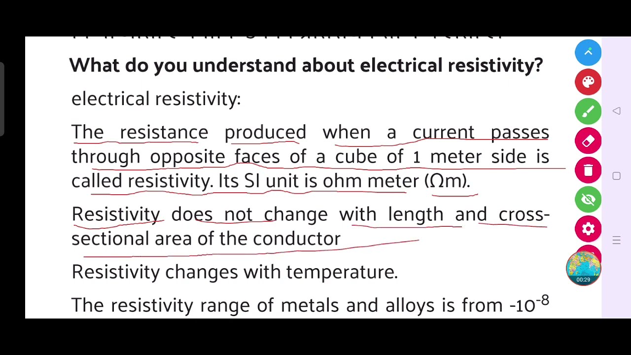 What do you understand about electrical resistivity? - YouTube