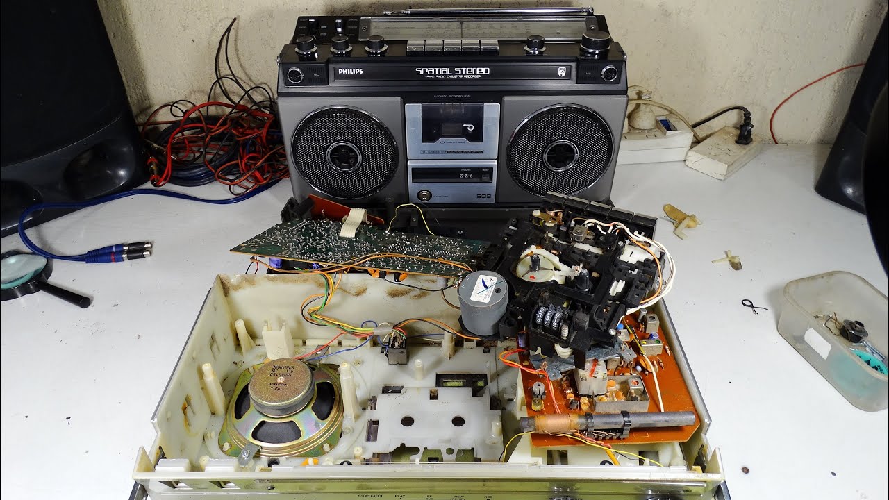 RADIO GRABADOR TAPE PLAYER PHILIPS SPATIAL STEREO 508 SINGAPURE 1982 ...