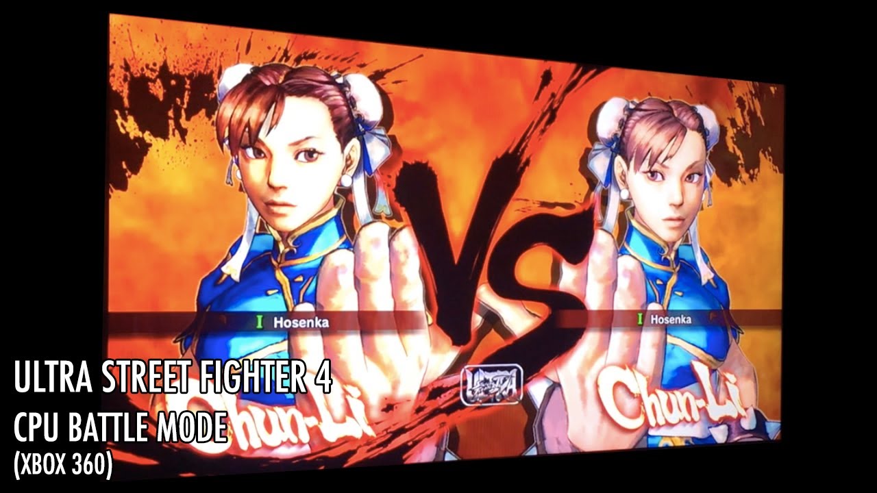 ULTRA STREET FIGHTER 4: CPU BATTLE MODE (XBOX 360) CHUN LI VS CHUN LI ...