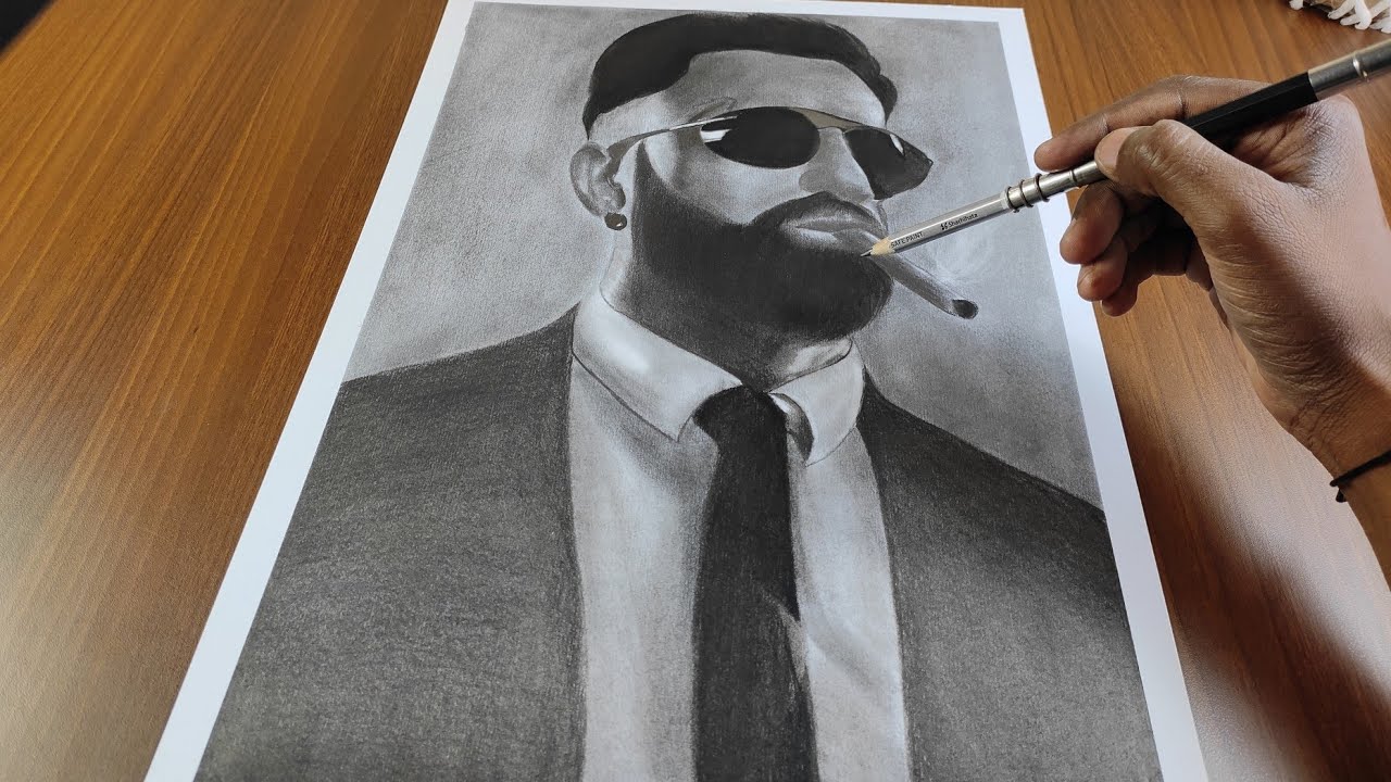 DRAW Unni Mukundan Easy Steps Drawing Tutorial - YouTube