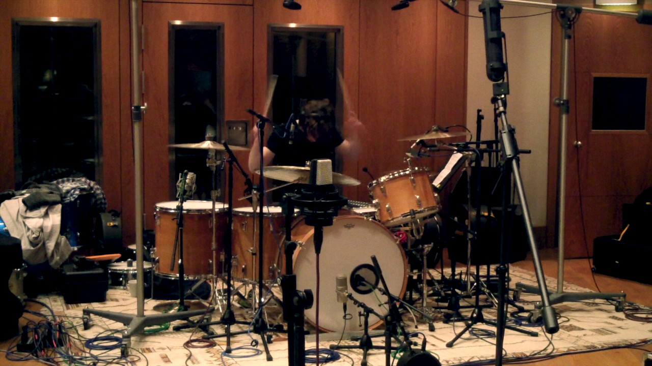 Tracking drums at British Grove studio A - London - YouTube