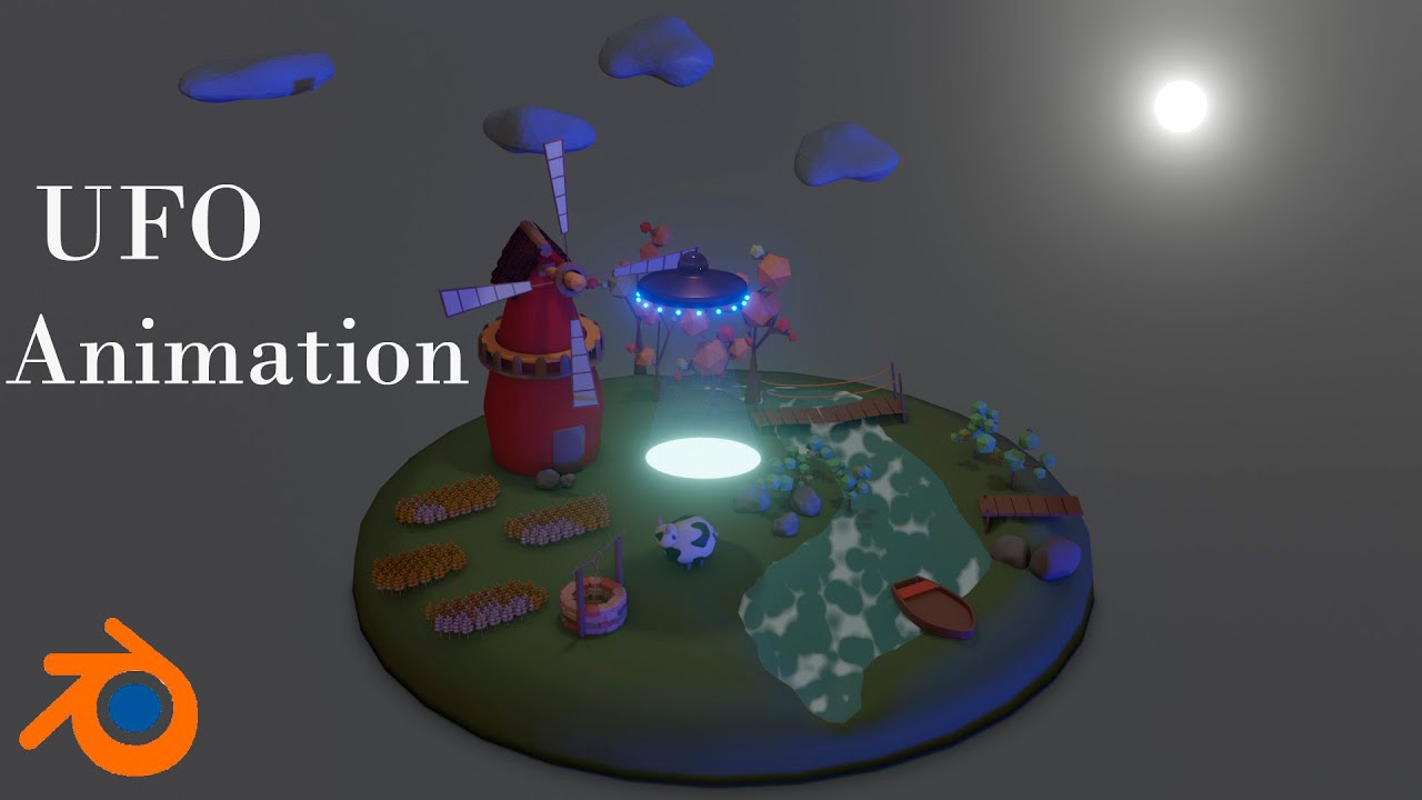UFO Cow Abduction I Blender Tutorial - YouTube