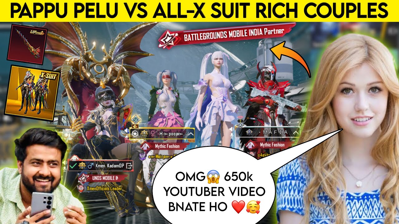PAPPU PELU VS X SUIT COUPLES SQUAD TROLLING ME BATTLEGROUND MOBILE ...