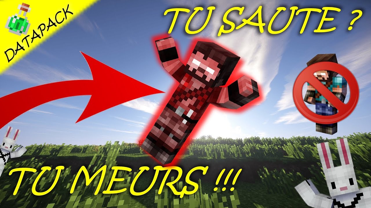 MINECRAFT, MAIS TU SAUTE TU MEURS !!! - MINECRAFT DATAPACK - YouTube