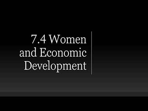 7.4 Women and Economic Development - YouTube