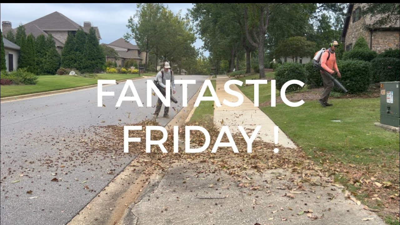 Finishing the week strong! 32 yards mowed ! Talking to new customer ...
