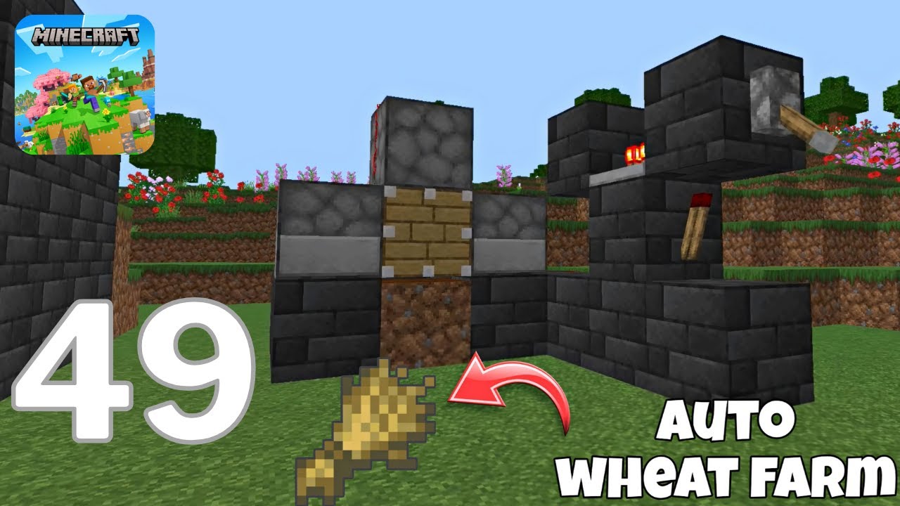 Automatic Wheat farm in Minecraft survival - YouTube