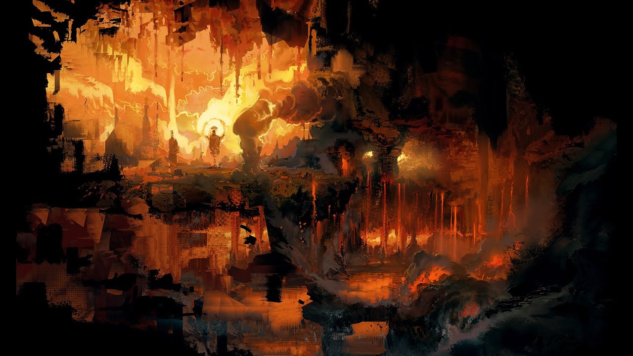Painting Fiery Caves and talking AI Art - live with Eric Elwell - YouTube